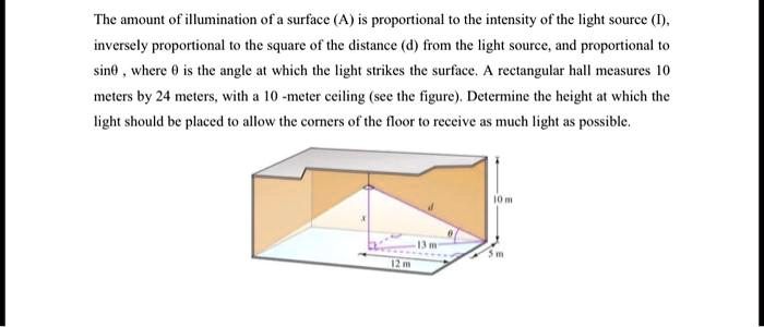 the amount of illumination of surface a proportional t0 the intensity ...