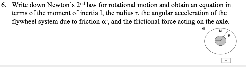 6. Write down Newton's 2nd law for rotational motion and obtain an ...