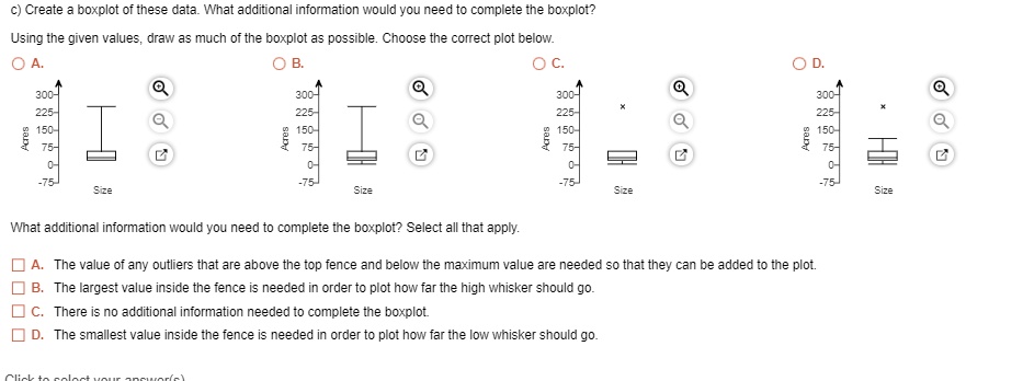 Solved Create Boxplot Of These Data What Additional Infomation Would You Need To Comiplete The