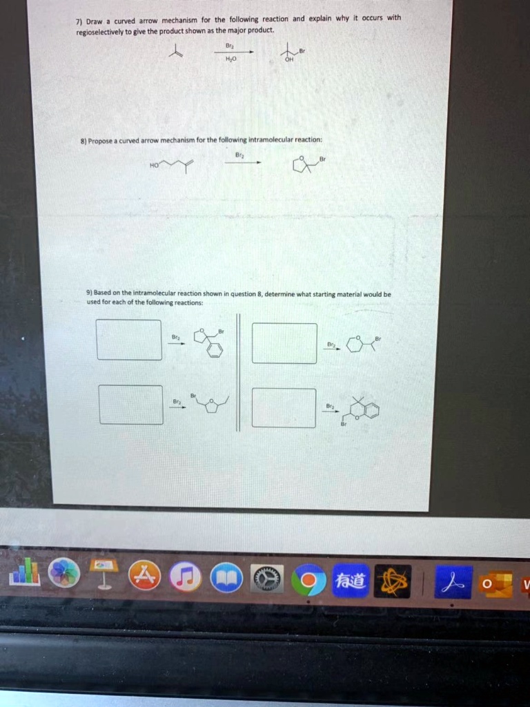 SOLVED: Draw curved arrow mechanism for the following reaction and explain why it occurs ...