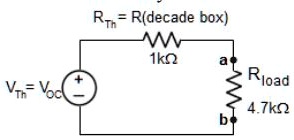 SOLVED: A) In the original circuit, replace the load resistance with a Decade Resistor box. Note ...