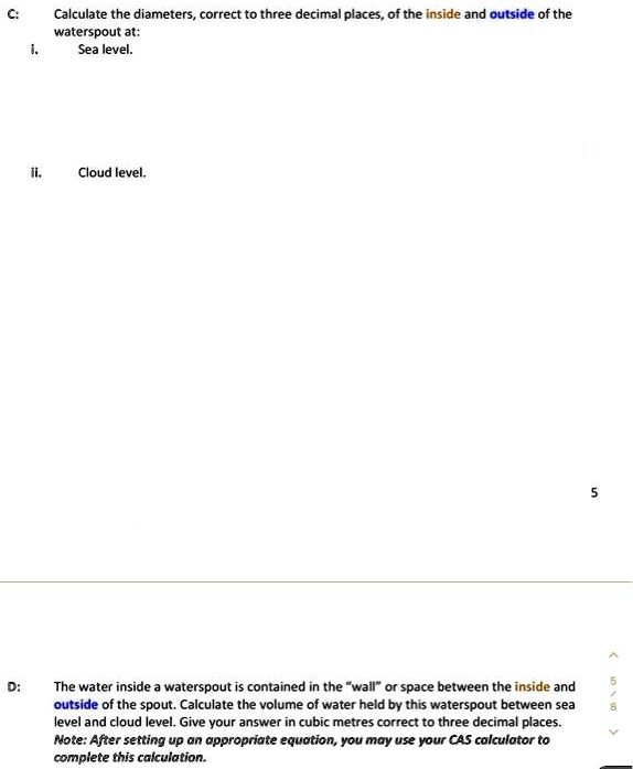 SOLVED: Calculate the diameters, correct to three decimal places, of ...