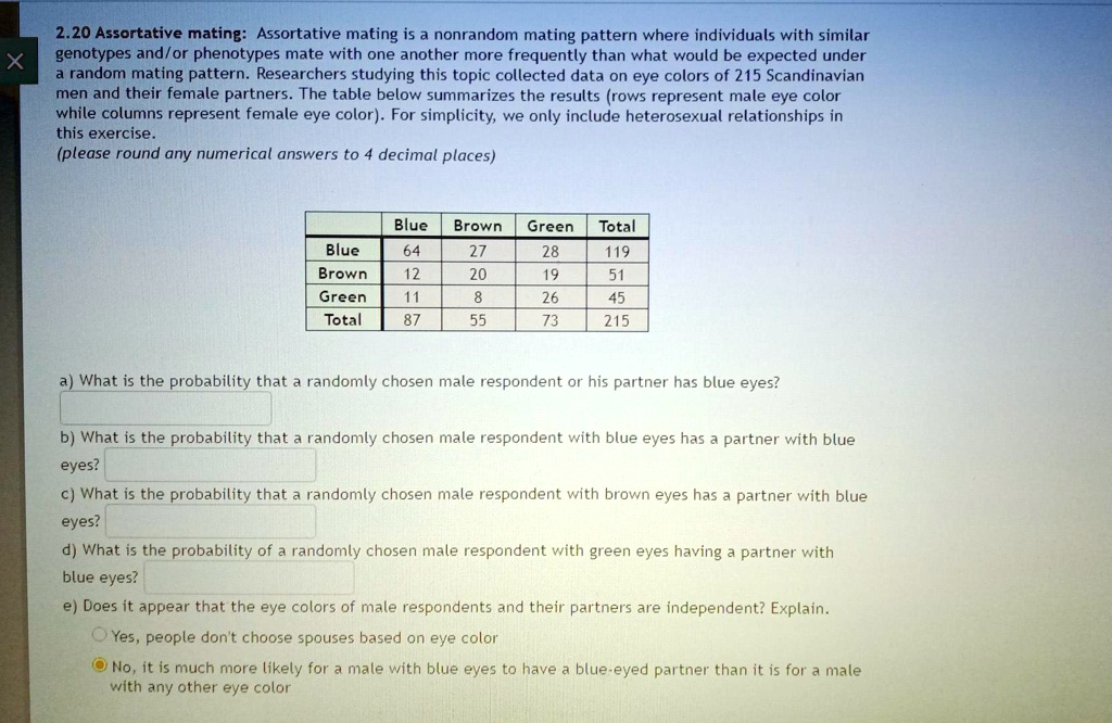 220 assortative mating assortative mating nonrandom mating pattern where individuals with ...