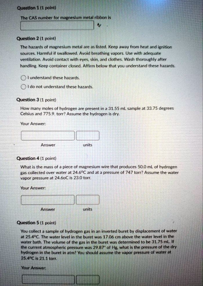 SOLVED:Question 1 (1 point) The CAS number for magneshum meta rIhbon ... SOLVED:Question 1 (1 point) The CAS number for magneshum meta rIhbon ...