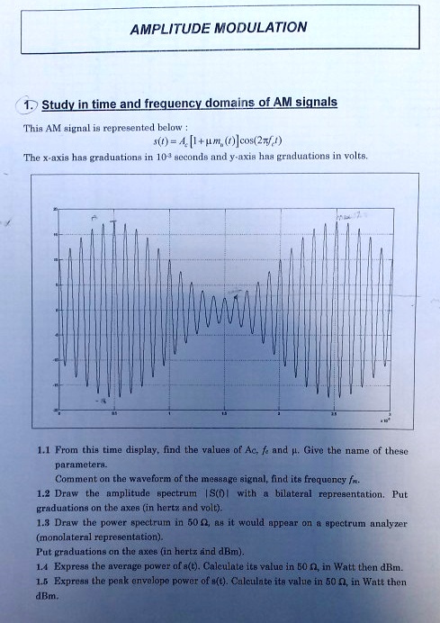amplitude modulation 1 study in time and freguency domains of am ...