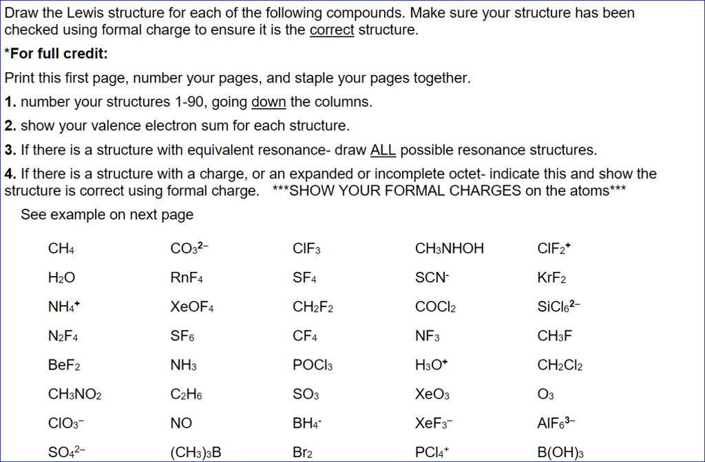 SOLVED:Draw the Lewis structure for each of the following compounds ...
