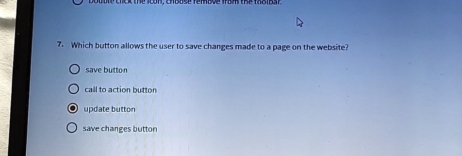 7 which button allows the user to save changes made to a page on the ...