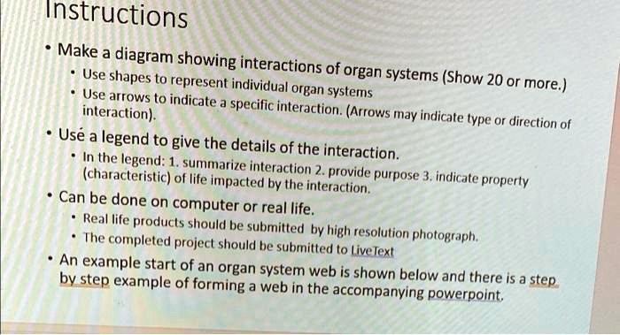 Solved Instructions Make A Diagram Showing Interactions Of Organ