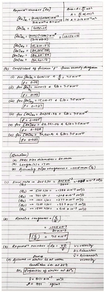 SOLVED: It is desired to measure the pressure losses caused by the ...