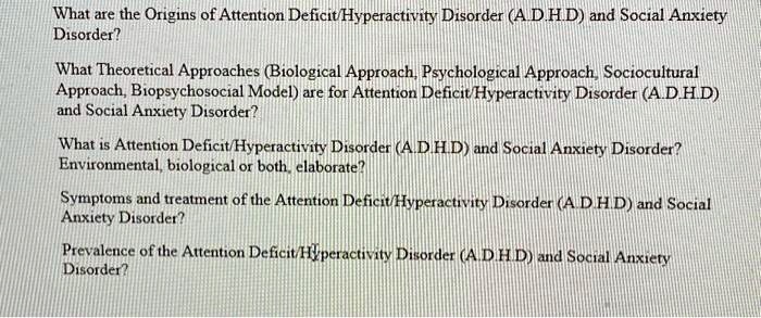 SOLVED: Texts: What are the Origins of Attention Deficit/Hyperactivity ...