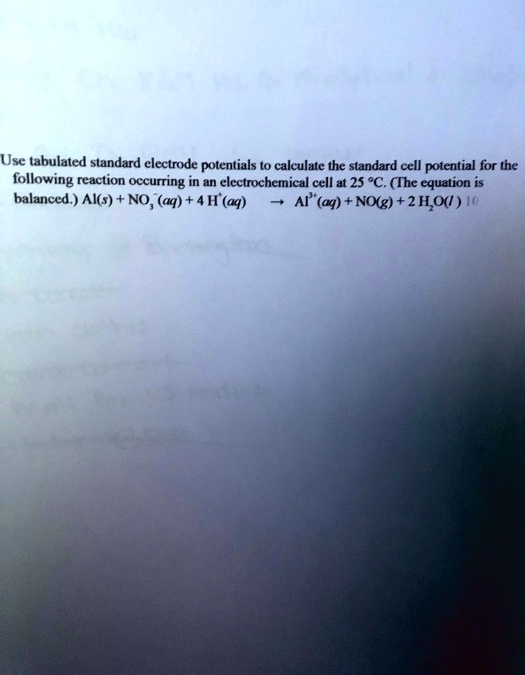 Solved Use Tabulated Standard Electrode Potentials To Calculate The Standard Cell Potential For 