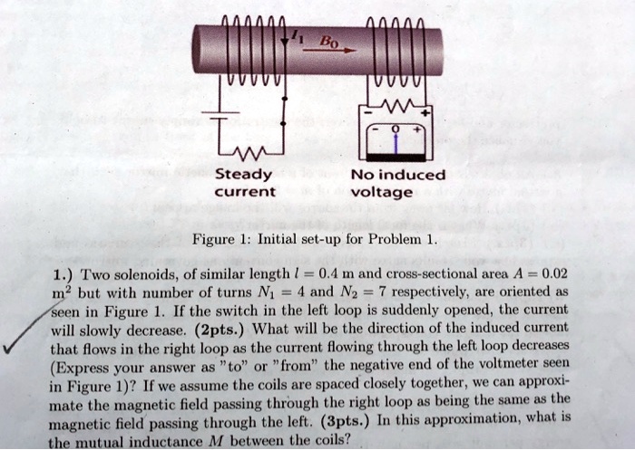 steady current no induced voltage figure 1 initial set up for problem 1 1 two solenoids of ...