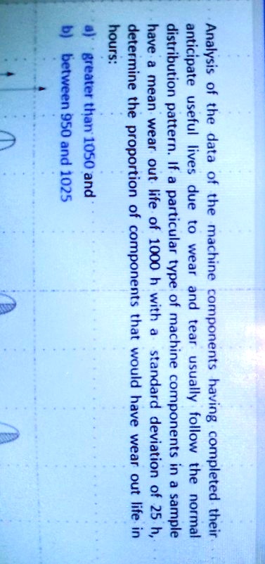 Analysis of the data of the machine components having completed their ...