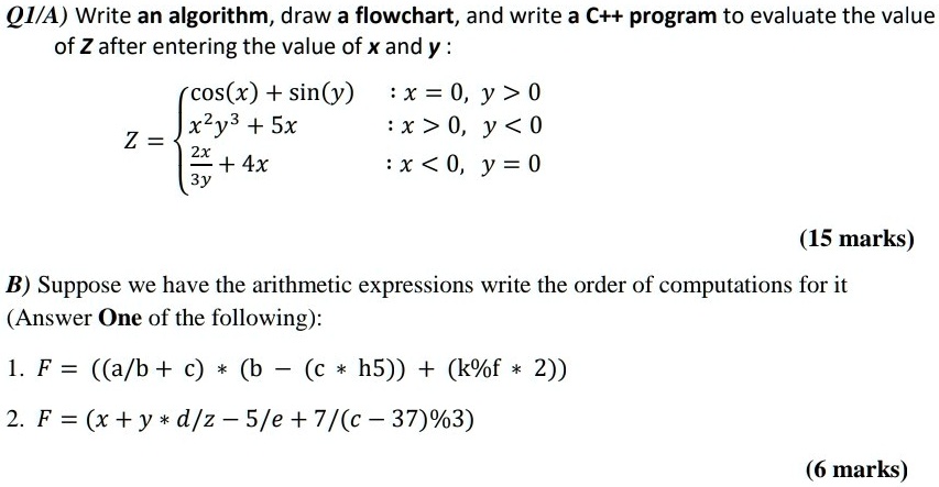 QIIA) Write an algorithm, draw a flowchart, and write… - SolvedLib