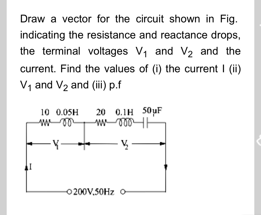 Draw a vector for the circuit shown in Fig. indicating the resistance ...