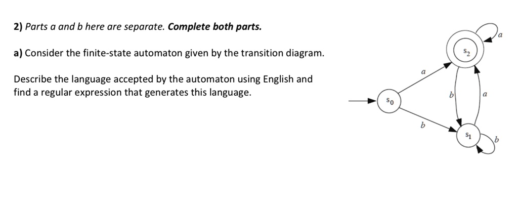 SOLVED: 2) Parts a and b here are separate. Complete both parts a ...