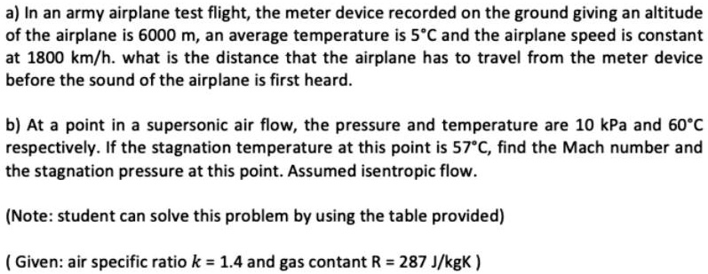 SOLVED: a) In an army airplane test flight, the altimeter device ...