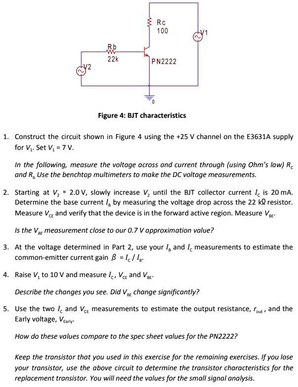 rc 100 rb 22k pn2222 figure 4bjt characteristics 1 construct the circuit shown in figure 4 using ...