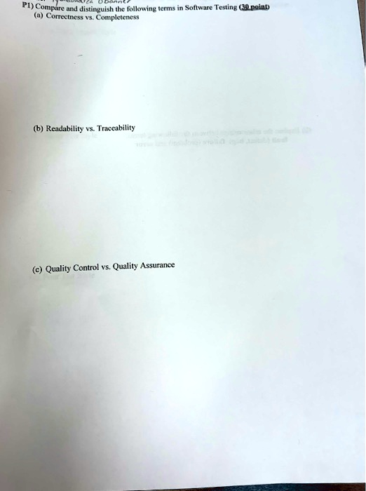 SOLVED: (a) Correctness vs. Completeness (b) Readability vs ...