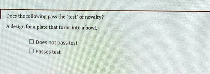 Does the following pass the "test" of novelty? A design for...