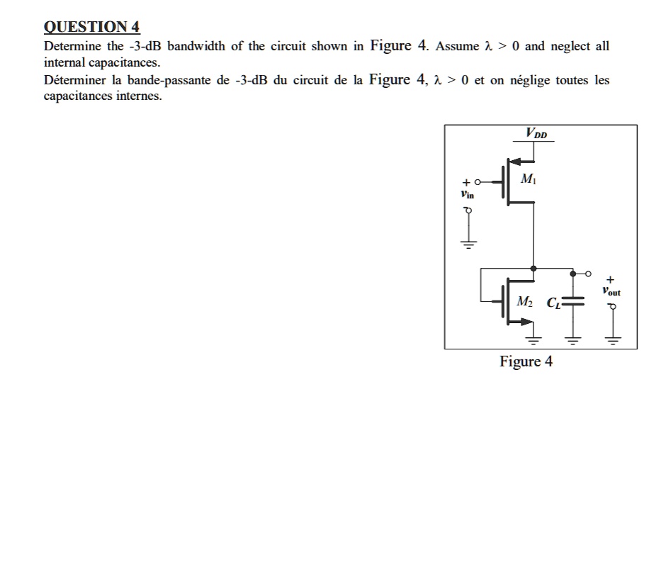 Solved Determine The 3 Db Bandwidth Of The Circuit Shown In Figure 4 Assume Î 0 And