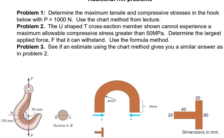 Problem 1: Determine the maximum tensile and compressive stresses in ...