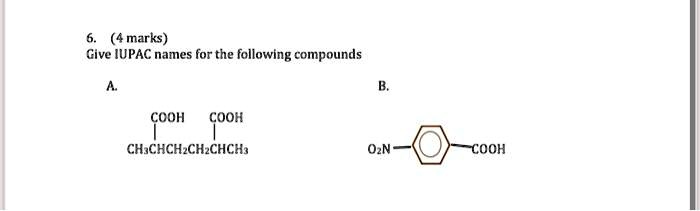 SOLVED:(4 marks) Give IUPAC names for the following compounds conH cuoh ...