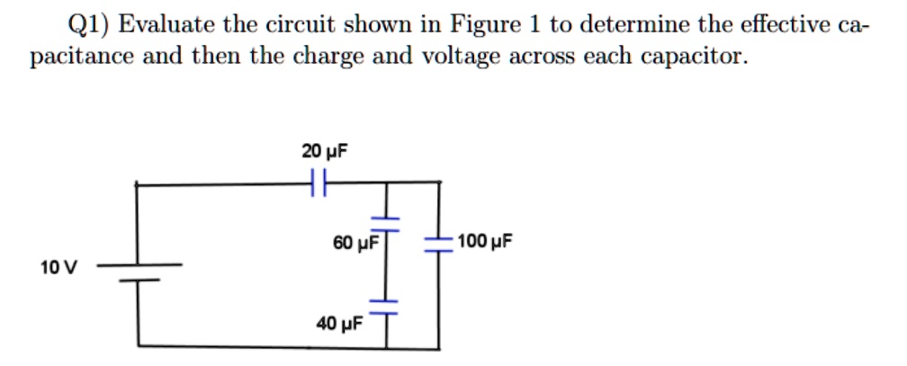 q1 evaluate the circuit shown in figure 1 to determine the effective capacitance and then the ...