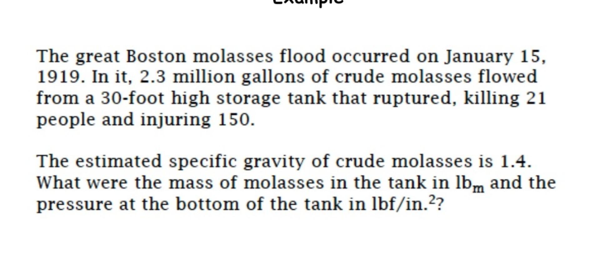 the great boston molasses flood occurred on january 15 1919 in it 23 ...