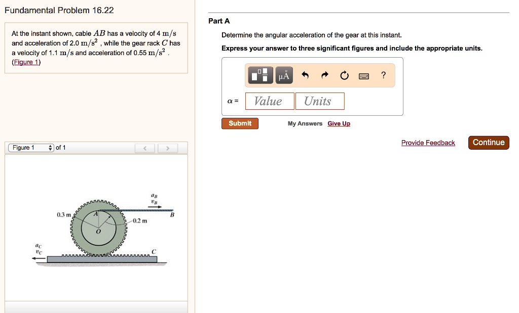 SOLVED: Fundamental Problem 16.22 Part A At the instant shown,cable AB has a velocity of 4 m/s ...
