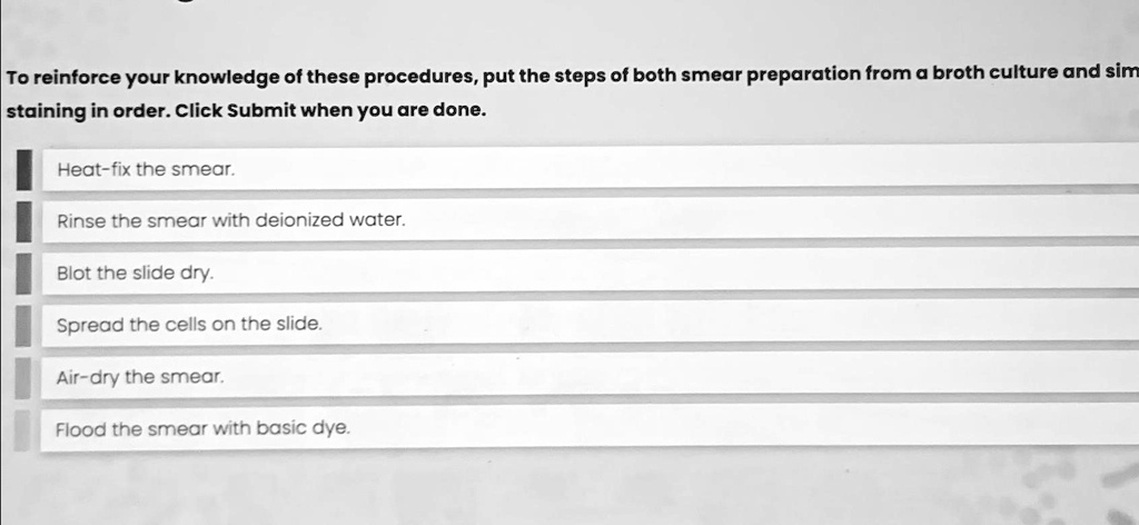 To reinforce your knowledge of these procedures, put the steps of both ...