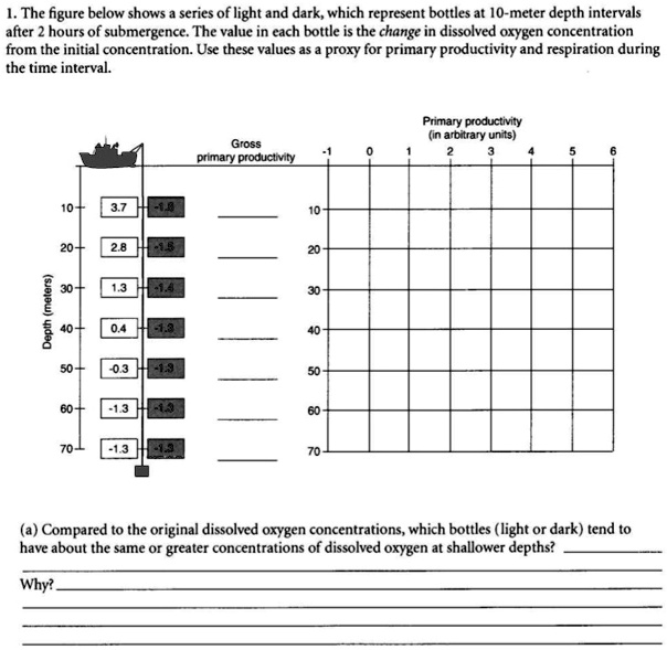 SOLVED: The figure below shows a series of light and dark bottles at 10 ...