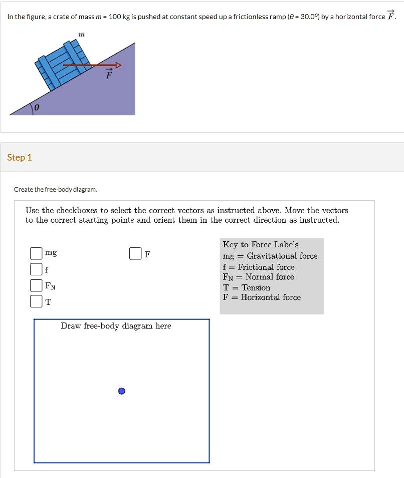 in the hgure crate of mass m 10okgis pushed at constant speed up africtionless ramp 3002 by ...