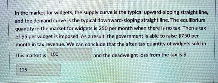 SOLVED: In the market for widgets, the supply curve is the typical ...