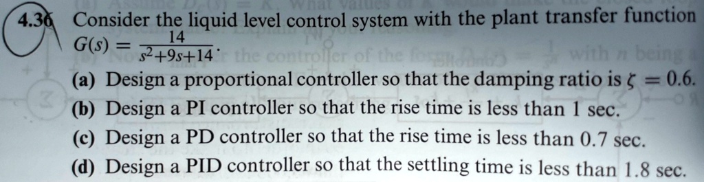 Solved In A Pid Controller If The Control Error Ce Is In Third Order Form How Can We
