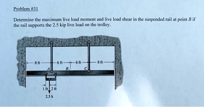 SOLVED: Problem #31 Determine the maximum live load moment and live ...