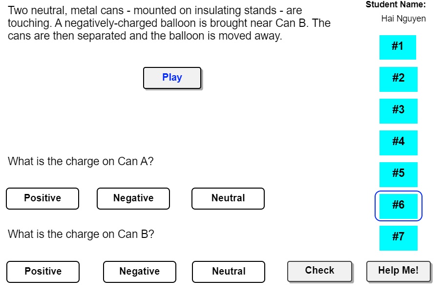 SOLVED: Student Name: Hai Nguyen Two neutral, metal cans mounted on ...