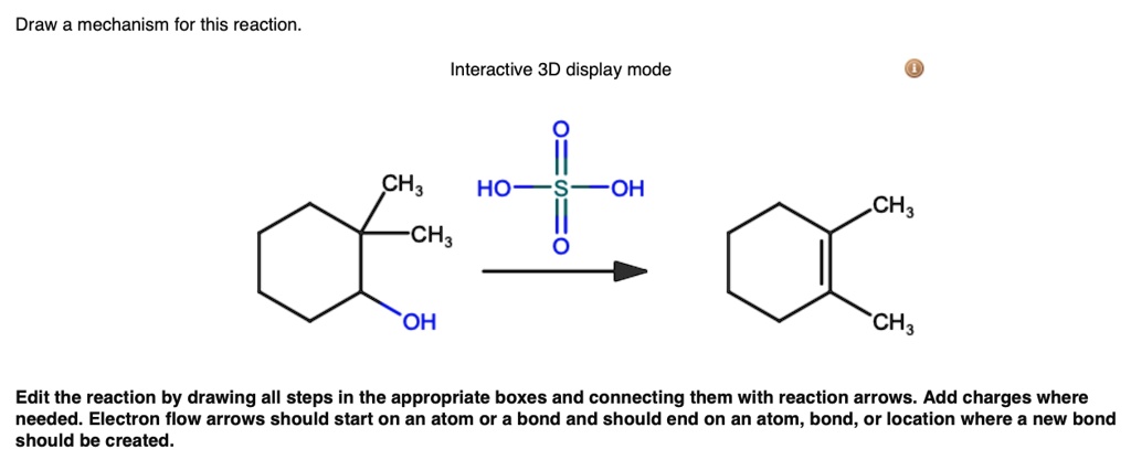 SOLVED: Draw mechanism for this reaction. Interactive 3D display mode CH; HO- OH CH; OH Edit the ...
