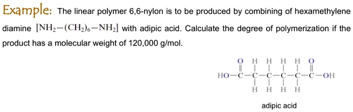 SOLVED: Example: The linear polymer 6,6-nylon is to be produced by ...