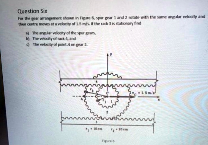 question six for the gear arrangement shown in figure 6spur gear 1 and ...