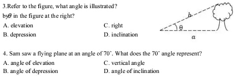 3. Refer to the figure, what angle is illustrated? by θ in the figure ...