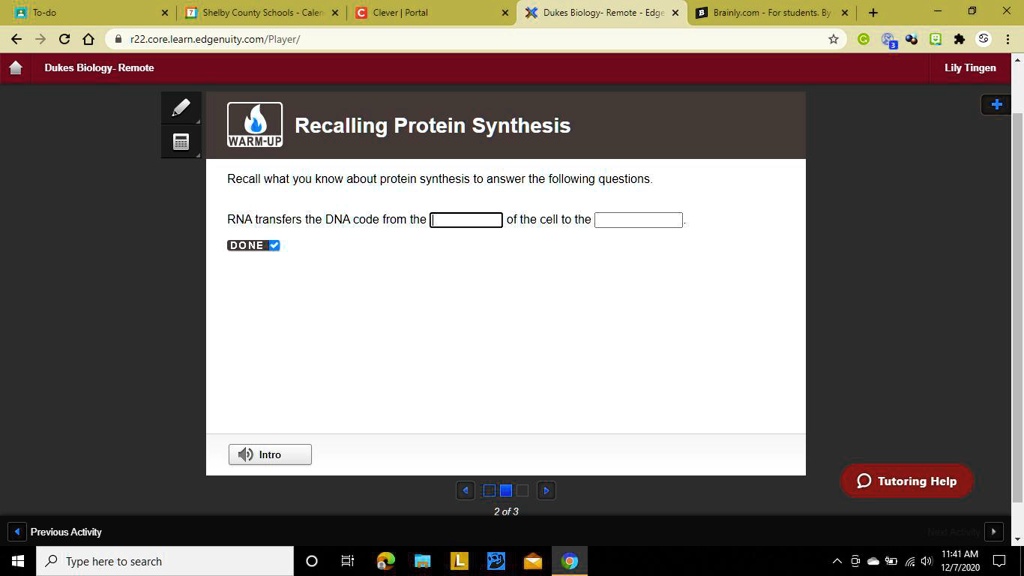 Recalling Protein Synthesis WARM-UP Recall what you know about protein ...