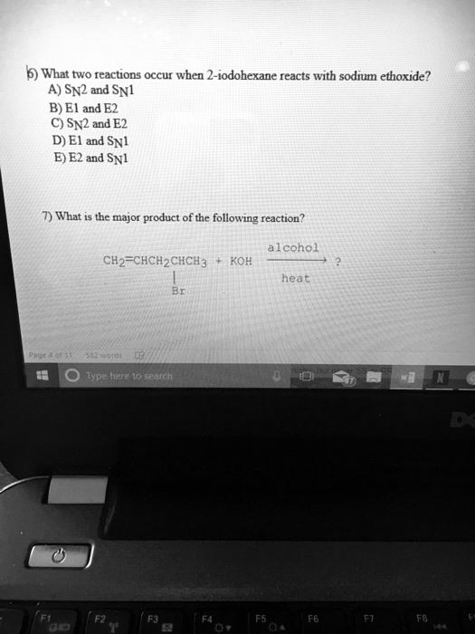 6) What two reactions occur when 2-iodohexane reacts with sodium ...