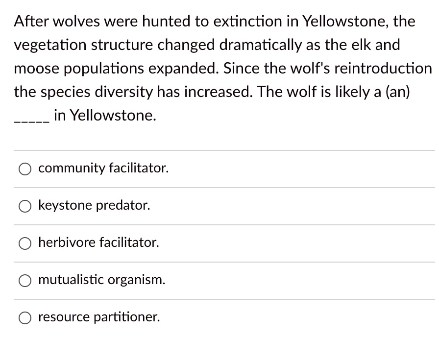 After wolves were hunted to extinction in Yellowstone, the vegetation ...