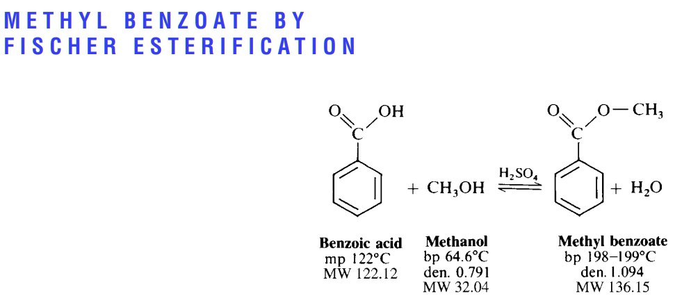 procedure of experiment 1 place 100 g of benzoic acid and 25 ml of ...