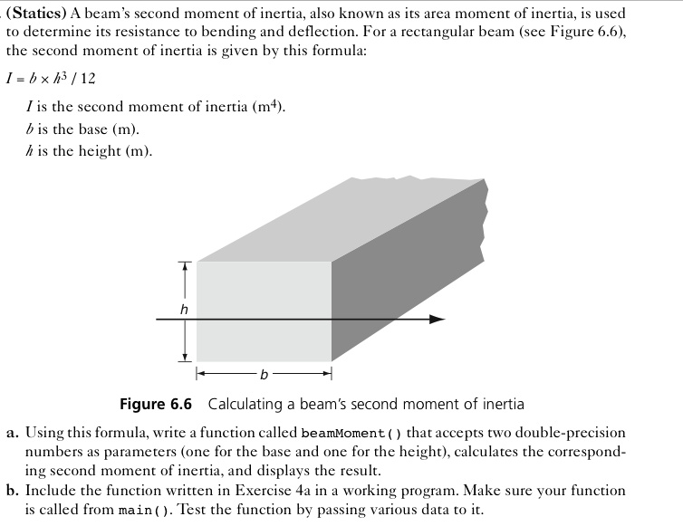 SOLVED Using C Programing Method Statics A Beam s Second Moment Of SOLVED Using C Programing Method Statics A Beam s Second Moment Of