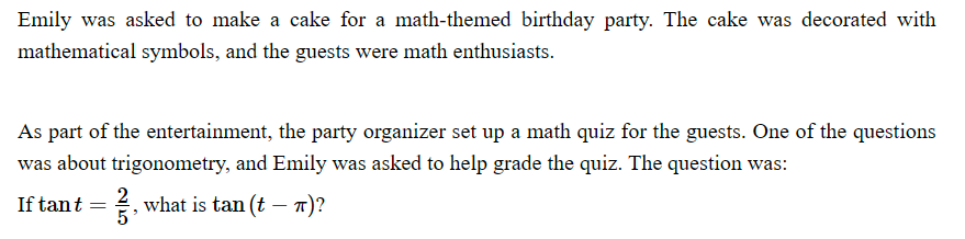 emily was asked to make a cake for a math themed birthday party the ...