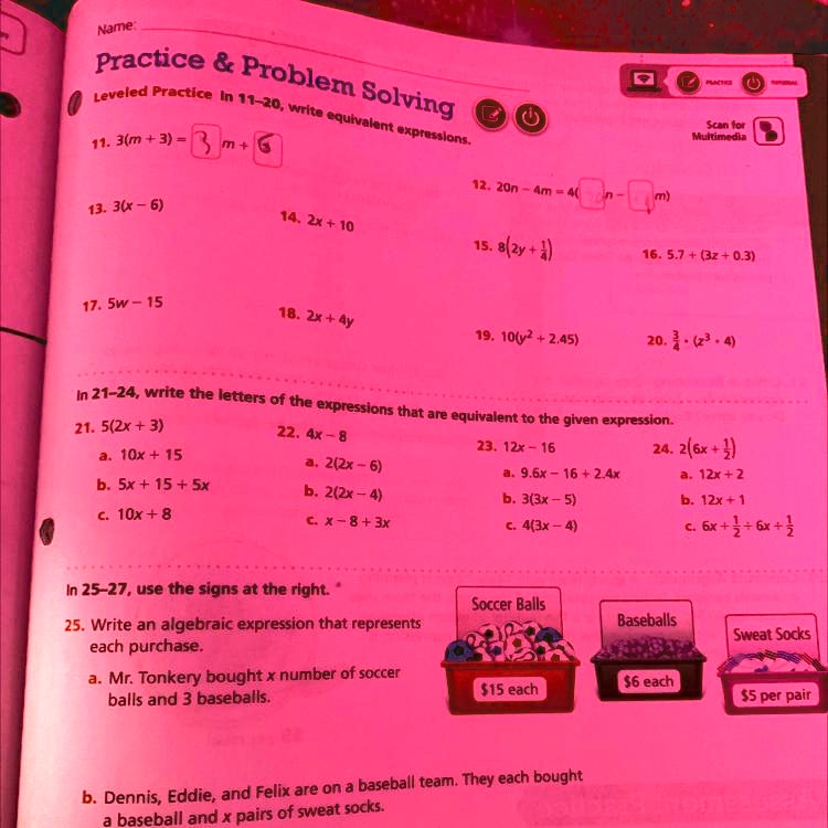 please help me only on 11 24 please name practice problem leveled ...
