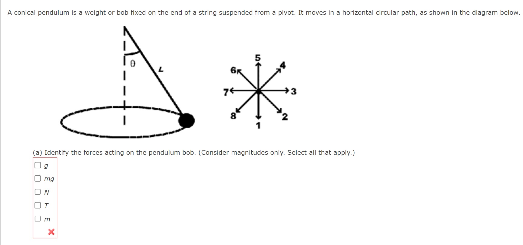 SOLVED: A conical pendulum is a weight or bob fixed on the end of a string suspended from a ...