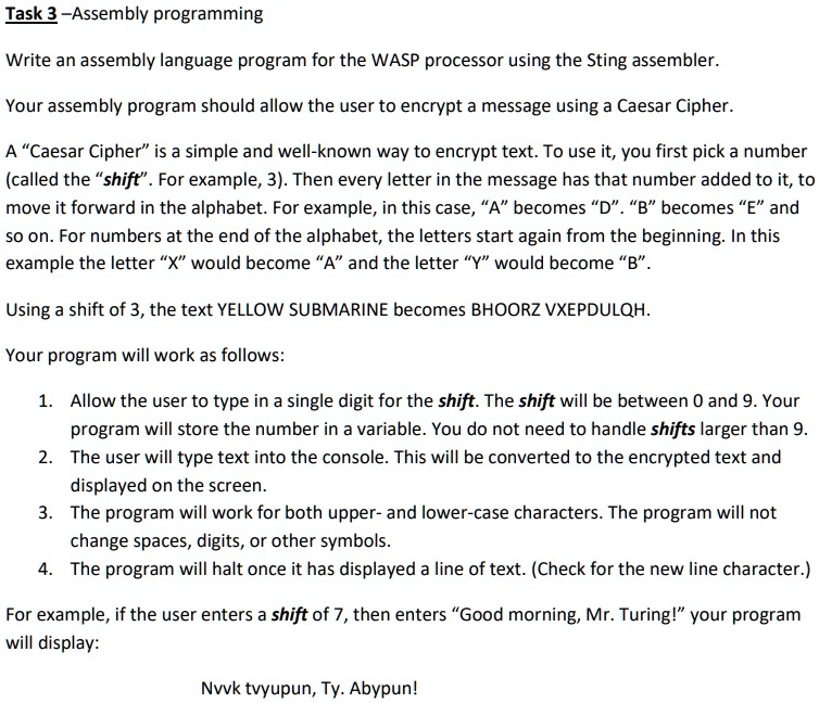 Task 3 Assembly Programming Write An Assembly Language Program For The 4235